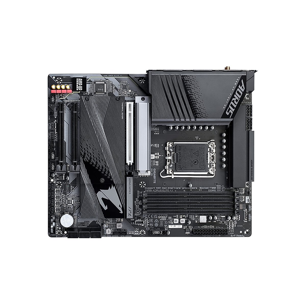 GIGABYTE Z690 AORUS Elite AX (LGA 1700/ Intel Z690/ ATX/ DDR5/ Quad M.2/ PCIe 5.0/ USB 3.2 Gen2X2 Type-C/WiFi 6/2.5GbE LAN/Gaming Motherboard)
