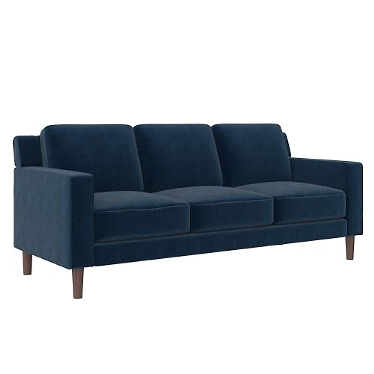 DHP Brynn 3 Seater Sofa, Blue Velvet