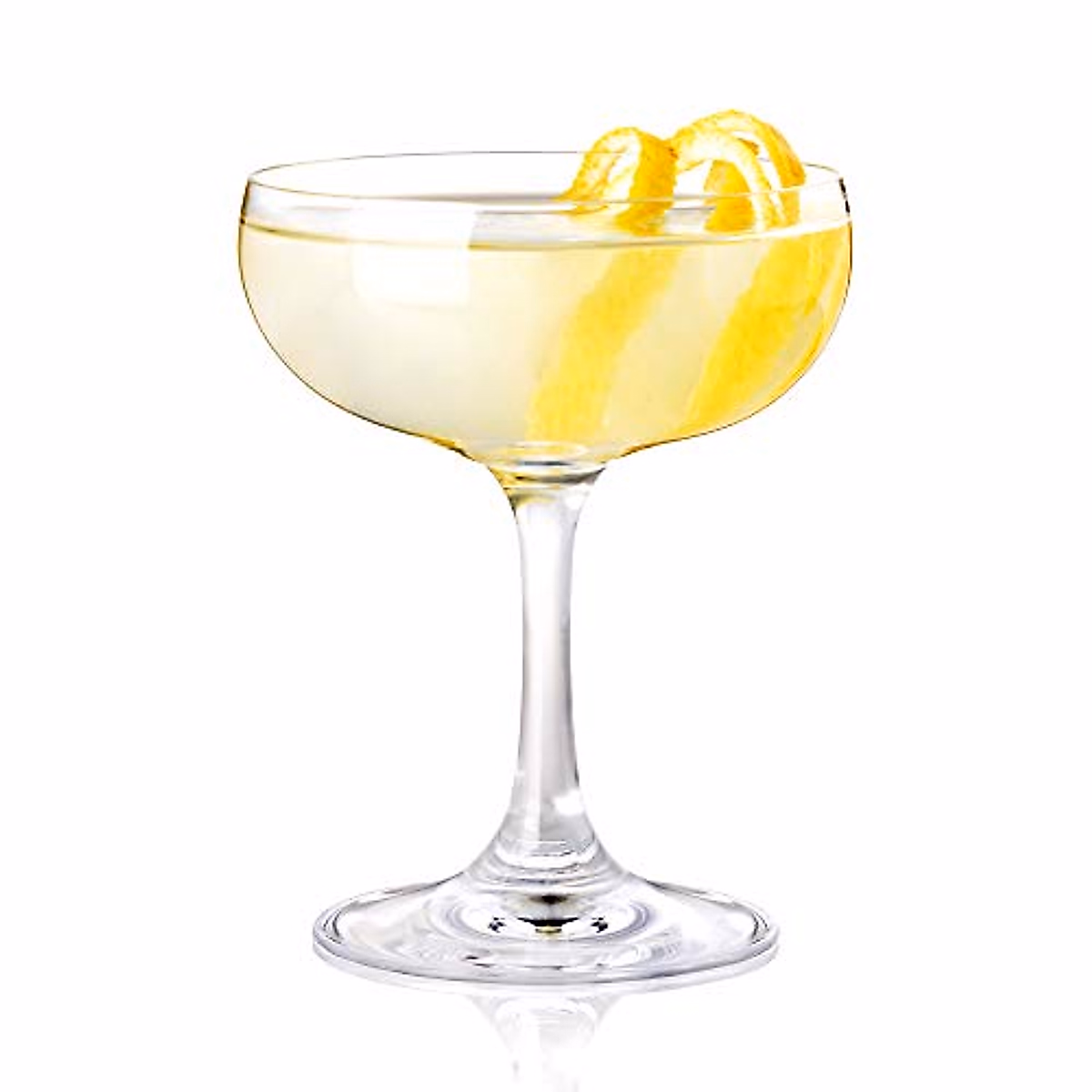 True Coupe Glasses Martini Daiquiri Manhattan Cocktail Barware Glass, Clear ,4 Count (Pack of 1)