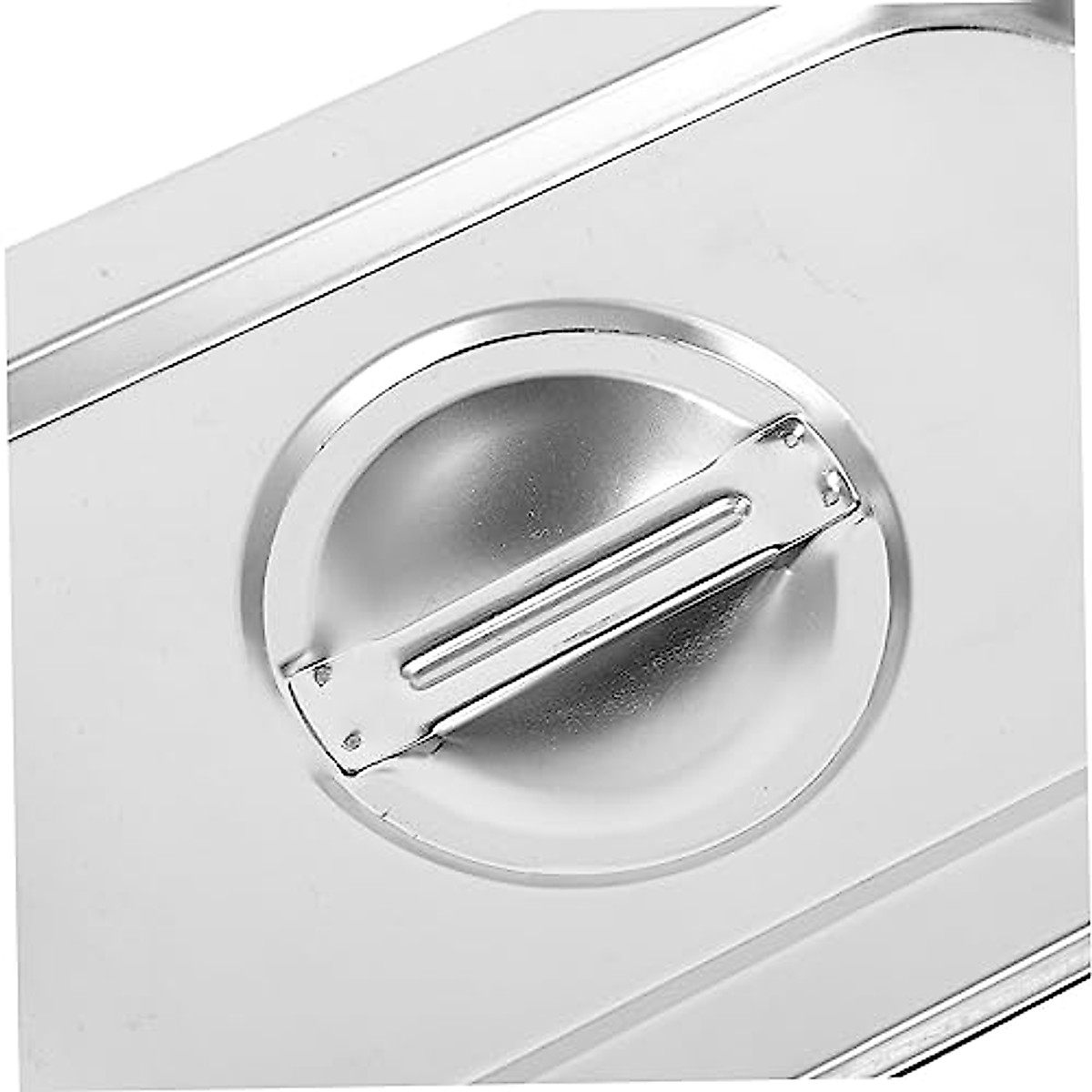 Slotted Pan Lid Stainless Steel Opening Cover Box with Lid Food Warmer Pan Lid Food Pan Cover Lid Food Plate Cover for Jam Rectangular Jam Serving Plate Lid Jam Snack Tray Lid