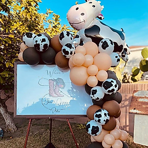 Blush Brown Balloons Cow Print Balloons Cowboy Birthday Decorations Western Farm Party 60pcs 12inch Nude Brown Helium Latex Balloons for Arch Tan Coffee Balloon Farmhouse Country Cowgirl Decor
