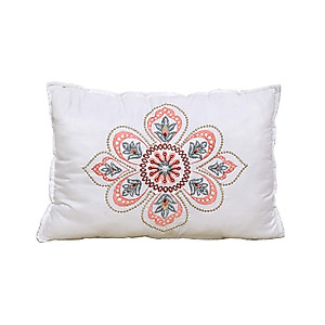 Home Soft Things Bennington Damask Printed Microfiber Quilt King 102" x 90" 5 Piece Bedding Set with Matching Shams Pillows, Coral Blue White Floral Design Reversible Bedspread Coverlet Comforter