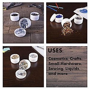 Stalwart 75-STO2004 White 4 Ounce Plastic Jar Containers