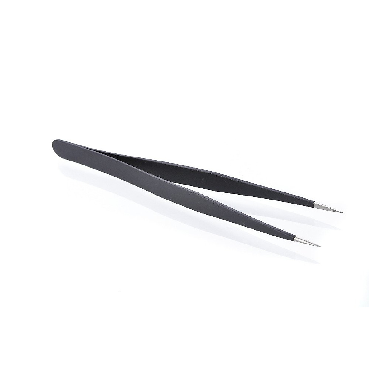 2pcs Tweezers Set Anti-static Stainless Steel for Ingrown Hair Curved Straight Professional Slant Tip &Splinter Tip Remover Tweezer