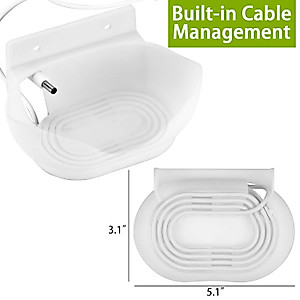 LeongLzt Ouligei Google Nest Audio Speaker Wall Mount/Bracket, in-Built Cable Management System & Easy Installation Speaker Holder Shelf Stand - Elegant & Durable Space Saving Accessory