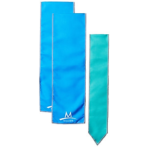 Mission Cooling Accessories Multi-Pack with 1 Cooling Scarf/2 Cooling Wraps, Blue & Aqua, One Size