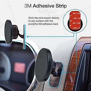 Nato Magna Mount Original [2 Pack] Universal Magnetic Cell Phone Mount for use on Any Cell Phones or Tablet - [ Super Strong Magnet ] [ VHB Auto Adhesive Mounting ] [ 360° Rotation ]