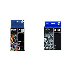 Epson T410520-S Claria Premium Multipack Ink,Photo Black and Color Combo Pack & 410 Ink Cartridge, Black