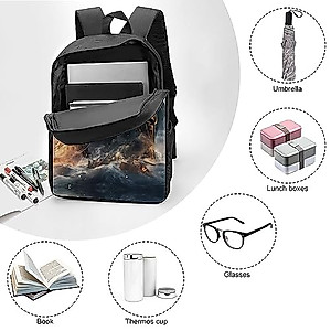 Titanic Cruise Ship Boat 17 Inch Backpack Travel Laptop Dayback Shoulder Back Pack for Men Women