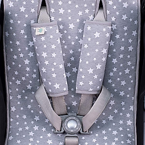 Janabebé Universal Luxury Foam Cover Liner for Stroller (White Star)