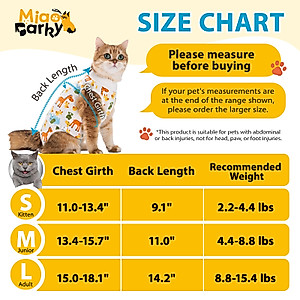 MiaoBarky Cat Spay Recovery Suit Female and Male, Soft Cat Onesie for Cats Kitten After Surgery, Breathable Cat Clothes to Prevent Licking Abdominal Wounds, Cat Cone Alternative(M, Alpaca)
