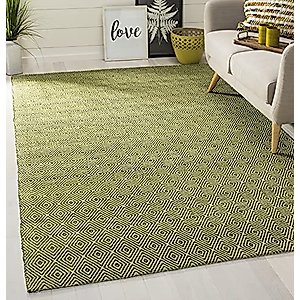 SAFAVIEH South Hampton Collection 5' x 8' Green SHA245B Handmade Flatweave Area Rug