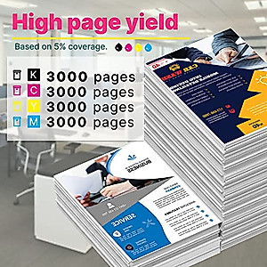 CS720 Remanufactured Toner for Lexmark CS720 Color Toner Cartridge for CS720de CS725 Laser Printer Compatible with 74C10K0 74C10C0 74C10M0 74C10Y0 (Black Cyan Yellow Magenta High Yield 4-Pack)