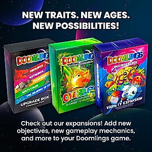 Doomlings Playmats, 6 Individual Player Mats Card Game - Includes 6 Unique Designs 11" x 22"