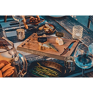 PICNIC TIME Star Wars Rebel Alliance Delio Cheese Board and Knife Set, Charcuterie Board Set, Acacia Wood Cutting Board with Cheese Knife and Markers, (Acacia Wood)