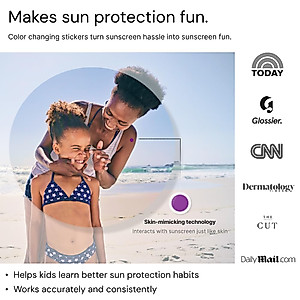 SPOTMYUV UV Detection Stickers for Sunscreen with Patented DERMATRUE SPF Sensing Technology | KNOW WHEN TO REAPPLY SUNSCREEN TO HELP PREVENT SUNBURN - 16 Count