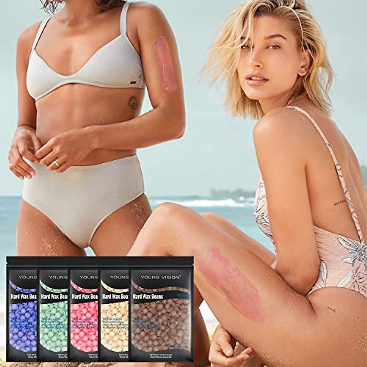 Wax Warmer Home Waxing Kit for Women, YOUNG VISION Pot Wax Beads Heater for Eyebrow, Bikini, Brazilian Hair Removal, 110-220V Professional Waxing Machine with Hard Wax Beans Kit, Cera Para Depilar…