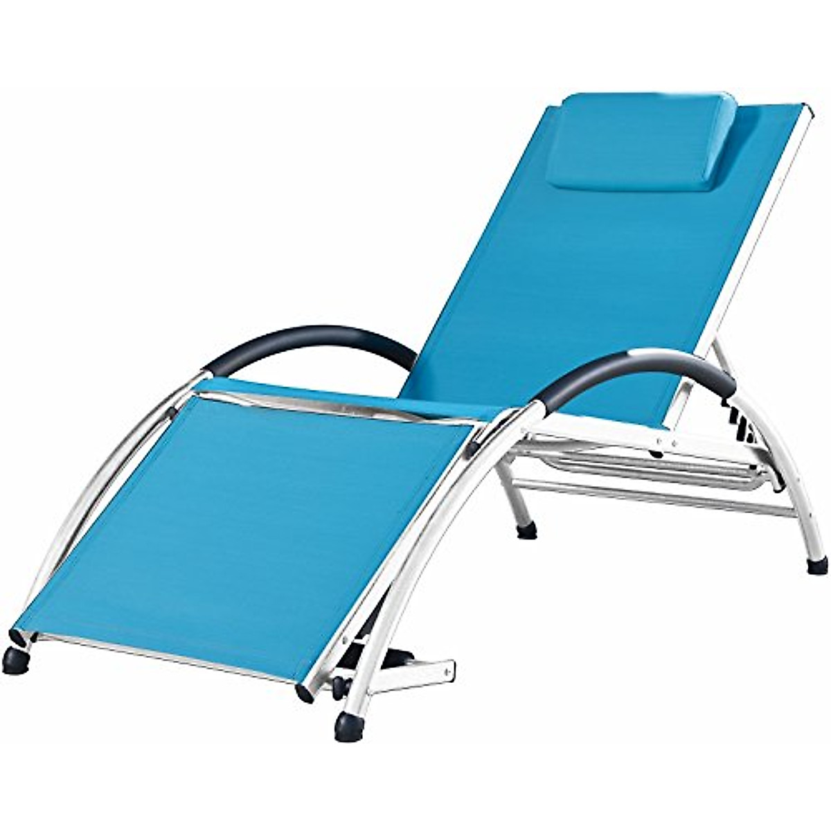 Vivere DKDSUN-TT Aluminum Dockside Sun Lounger, True Turquoise