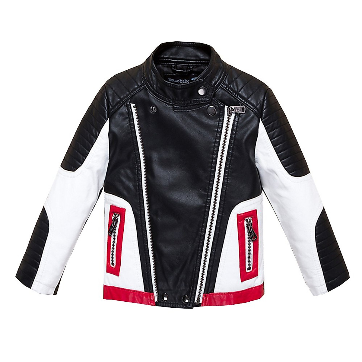 BUDERMMY Boys Leather Motorcycle Pilot Jackets Toddler Coats Black Size 11