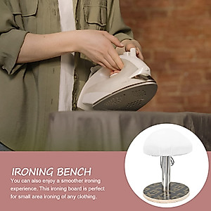 Zerodeko Travel Accessories Mini Iron Ironing Board Wood Stool Coat Clothes Ironing Board Tabletop Small Ironing Board for Sewing Craft Room Household Dorm Travel Accessories Mini Iron