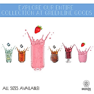 Greenline Goods Art Deco Cocktail Glasses (Set Of 4) Highball Ribbed Wave Glasses - 14oz Vintage Crystal Glasses Drinking Set - Ripple Aesthetic Tumblers For Drinking - Heavy Base Retro Origami Design