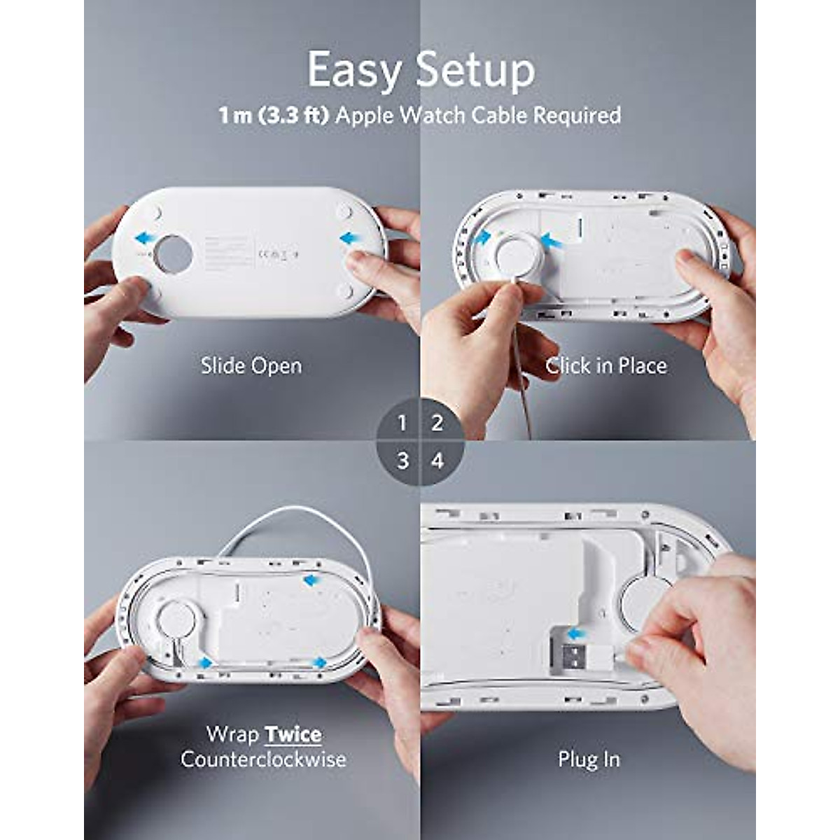 Anker Wireless Charging Station, 2 in 1 PowerWave+ Pad with Holder for Apple Watch 5/4/3/2, Wireless Charger for iPhone 13, 12, 12 Pro Max, 11, AirPods (Watch Charging Cable & AC Adapter Not Included)