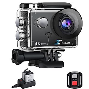 Xilecam Action Camera 4K/20M /WiFi/4*Zoom/2.4 G Remote Control 2 * 1350mAh Battery Waterproof Camera Underwater 131FT/170 Degree Wide Angle Sports Camera (4K+2.4G) X3R