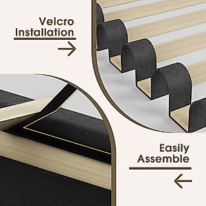 Lifezone Queen Bed Frame with Headboard, Queen Bed Frame with Charging Station, Upholstered Bed Frame with Wingback Shelf, Under-Bed Storage, No Box Spring Needed,Easily Assemble, Dark Grey