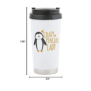CafePress Crazy Penguin Lady Stainless Steel Travel Mug 20 oz. Insulated Stainless Steel Coffee Tumbler