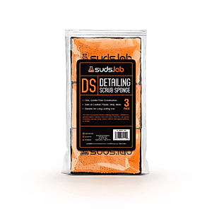 Suds Lab DS Microfiber Detailing Scrub Pad 3 Pack - Car Interior Cleaning & Detailing Microfiber Scrub Pads - Set of 3 - Safe On Leather, Vinyl, Plastic, Etc.