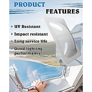 Nizzipum RV Skylight Thick RV Skylight Replacement Durable RV Skylight Cover 18”x26” Fitting 14" x 22" RV Skylight Dome Opening UV Resistant for Camper Trailer Skylight(Clear)