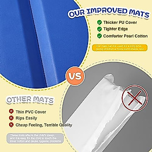 Wesiti 5 Pcs 3 Fold Daycare Nap Mats 1'' Thick Nap Mats for Preschool Sleeping Mats for Kids Toddler Rest Mat with Mat Cover for Kids Classroom Kindergarten Daycare Supplies(Mixed Colors)