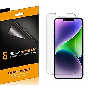 (6 Pack) Supershieldz Designed for iPhone 14 / iPhone 13 / iPhone 13 Pro (6.1 inch) Screen Protector, High Definition Clear Shield (PET)