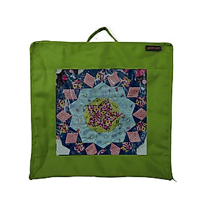 Yazzii Quilt Block Showcase Bag - Portable Storage Bag Organizer - Multipurpose Storage Organizer for Sewing Projects, Fabric Pieces, Quilt Blocks, Appliques, Stitcheries & More.-Green
