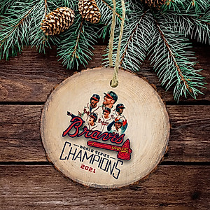 A t l a n t a Braves World Series Christmas Ornament 2021, Champions Team Roster Ornament, Atlanta Wins, MLB gift souvenir, Baseball game