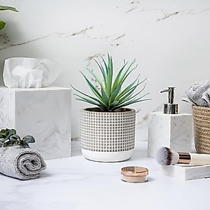 Kurrajong Farmhouse Artificial Plant | 8" Fake Plant | Artificial Succulent in Pot | Fake Succulent | Faux Plant Indoor | Succulent Plant Artificial | Faux Succulent in Pot