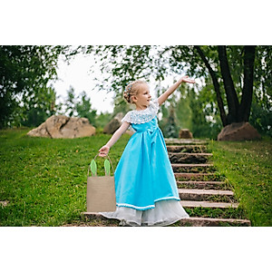 Jolly Jon Burlap Easter Baskets For Kids - Easter Bags with Handles - Easter Baskets for Kids Empty - Easter Baskets for Girls and Boys - Blue Easter Bunny Rabbit Ear Bag