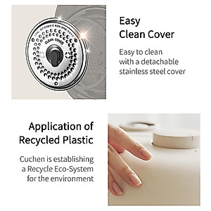 CUCHEN CRH-TWS0610PWUS | Induction Heating Dual Pressure Rice Cooker 6 Cup (Uncooked) | Full Stainless Inner Pot | High/Non-Pressure | Easy Open Handle | Auto Steam Clean | Made in Korea