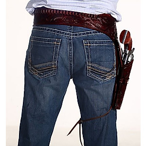 44/45 Caliber Brown Leather Gun Holster Size 40