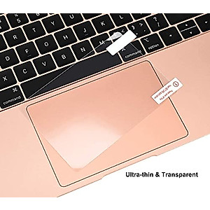 [2PCS] Trackpad Protector for 2021 2020 MacBook Air 13 Inch A2337 M1 A2179 A1932 Touch Pad Cover Skin Anti-Scratch Anti-Water for 2021 MacBook Air 13 Inch A2337 A2179 A1932 Touch ID Accessories, Clear