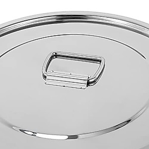 DNYSYSJ Stainless Steel Airtight Canister, Cereal Container with Airtight Lid and Handles Rice Bean Flour Oil Storage Bucket Sugar Milk Canisters for Home Kitchen Counter Storing Food (33L)