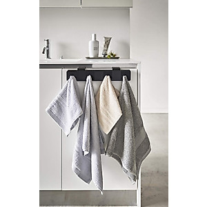 Yamazaki Push Dish Home Self Adhesive Plastic | Towel Holder, One Size, Black