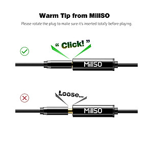 MillSO Bundle 6.35mm 1/4 Female to 3.5mm 1/8 TRS Male Stereo Audio Cable for Amplifiers, Guitar, Keyboard Piano, Home Theater, Mixing Console, Headphones