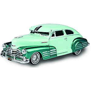 1948 Chevy Aerosedan Fleetside Lowrider Pastel Green and Green Metallic Two-Tone Get Low Series 1/24 Diecast Model Car by Motormax 79027