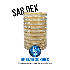 Sabouraud Dextrose Agar-II (SDA), (10-Pack), Pre-Poured, 15x100mm Petri Plates, For the Cultivation, Isolation and Identification of Yeasts and Molds.