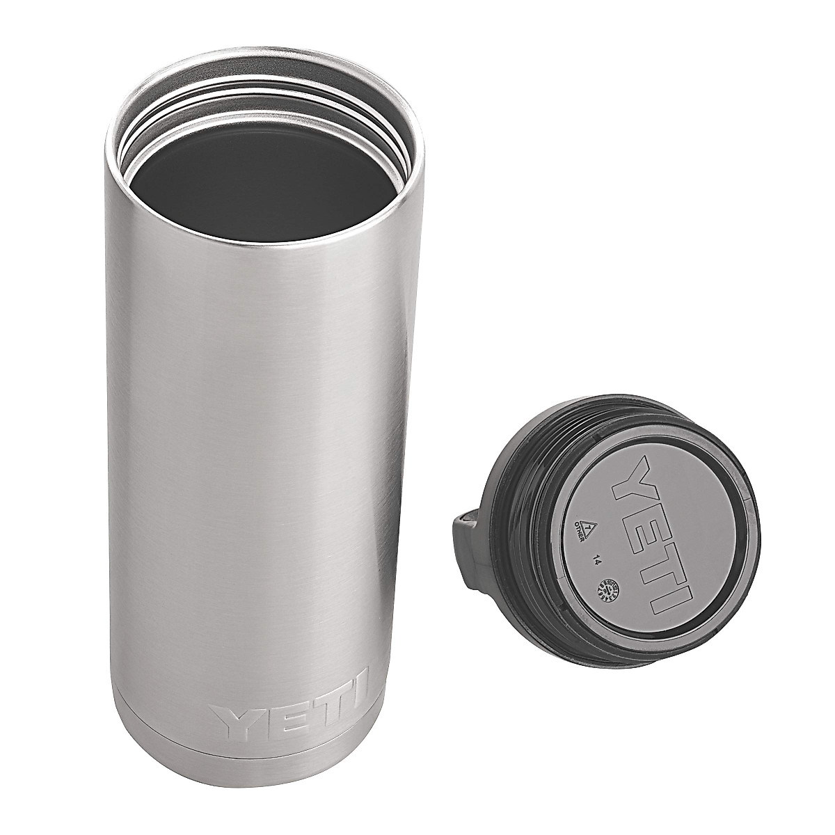 YETI Rambler 18 oz Bottle, Vacuum Insulated, Stainless Steel with TripleHaul Cap, Stainless
