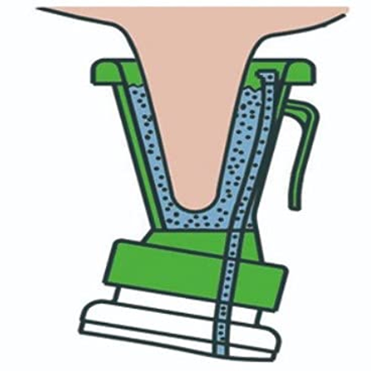 QMARK 2 Pack Teat Dip Cup, Non Reflow Nipple Cleaning Disinfection, Dip Cup for Cow Sheep Goat, Non-Return Teat Dipper - 300 ml Blue