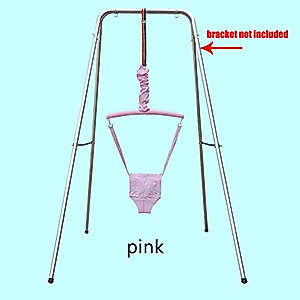 ZSQSM Baby Door Jumper Swing Door Frame Playful Baby Bouncer Portable Foldable Stand Scientific Saddle for Active Babies Baby Swing Hammock Seat Joyful Baby Exerciser, Pink