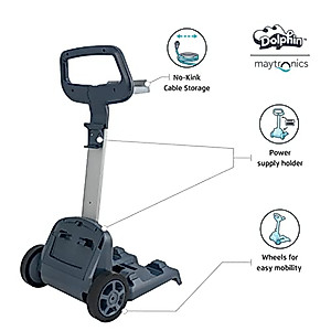 Dolphin Nautilus CC Plus Robotic Pool Vacuum Cleaner with Universal Caddy and Classic Caddy Cover, Ideal for In-Ground Swimming Pools up to 50 Feet…