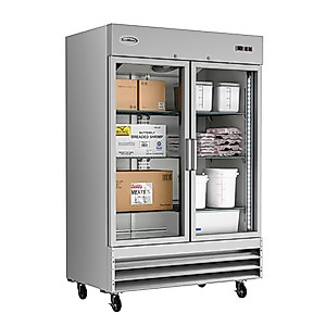 KoolMore RIF-2D-GD Commercial Upright, Freezer Double Door, Stainless Steel